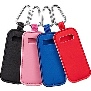 Insignia - USB Flash Drive Case (4-Pack) - Black/Pink/Blue/Red