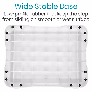 Vive Bath Shower Step Stool (4.5") - Slip Resistant, Stackable, Indoor/Outdoor - Safety Stepping Stool Bathroom Aid for Handicap, Elderly, Seniors, Bathtub, High Beds, Kitchens - Nonslip