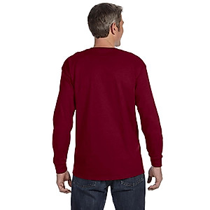 Gildan Mens 5.3 oz. Heavy Cotton Long-Sleeve T-Shirt G540 -GARNET XL
