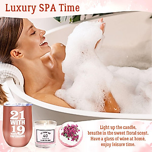 40th Birthday Gifts for Women, Happy 1984 Birthday Gifts for Womens Mom Girls Best Friends, Funny 40 Year Old Gift Basket Box from Mothers Daughter Sister Her, Unique Fabulous Bag Wine Bday Gift Ideas