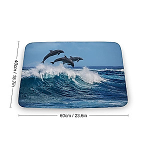 Happy Dolphin Kitchen Mat and Rugs Cushioned Anti-Fatigue Kitchen mats 16"x 24"Non Slip Waterproof Kitchen Mats and Rugs for Kitchen Floor Home Office Sink Laundry
