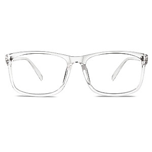 GQUEEN Fake Clear Lens Glasses Non Prescription Glasses Eyeglasses Rectangular Transparent Frame
