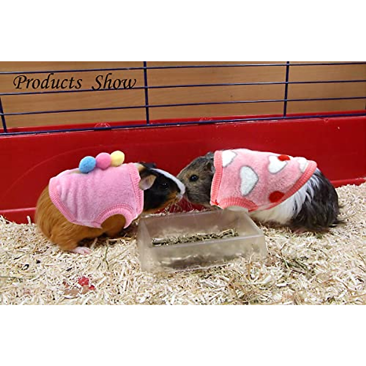 CooShou 4 Pieces Bunny Clothes for Rabbits- Small Animal Guinea Pig Warm Vest Clothes Costume Soft T-Shirt for Kitten Ferret Chihuahua Puppy Mini Dog and Small Animals XXS