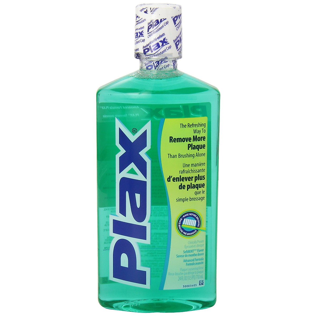 Plax Advanced PreBrushing Dental Rinse, Soft Mint, 24 Ounce