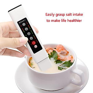 XROLAND Food Salinity Tester Meter Detector, Salinity Electronic Meter Tester, LED Display Salinity Meter Kitchen Supply, Size:Approx.155x29x14mm