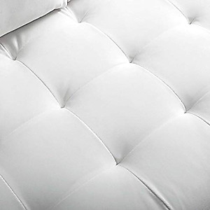 Modway Valour Performance Velvet Loveseat, White Valour Performance Velvet Loveseat