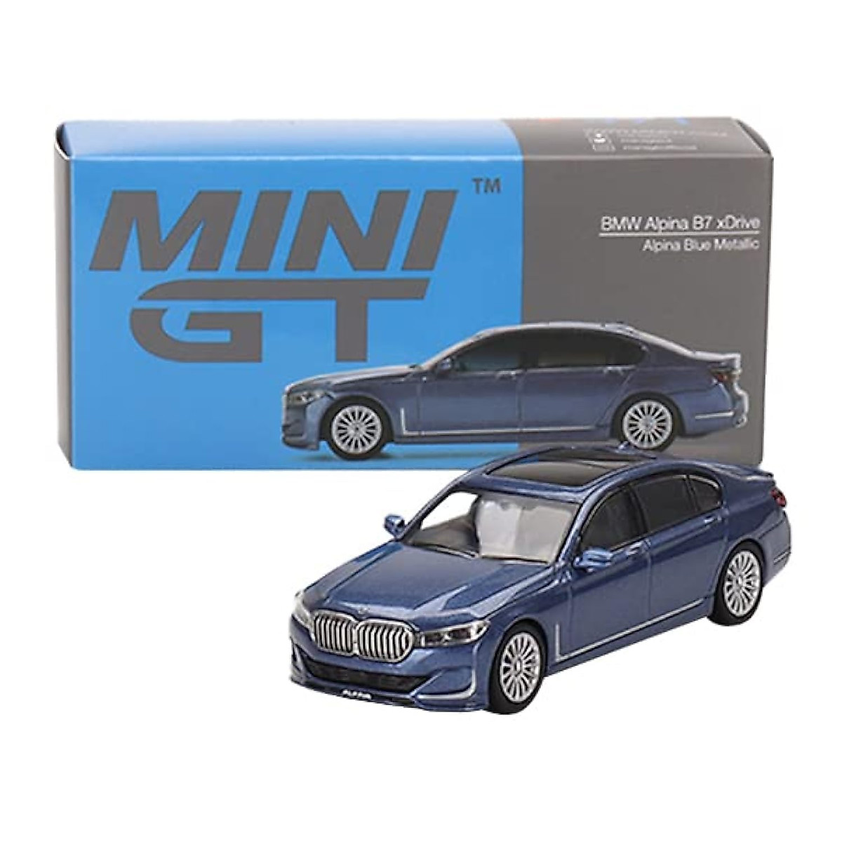 Alpina B7 xDrive Alpina Blue Metallic with Sunroof Limited Edition to 2040 Pieces Worldwide 1/64 Diecast Model Car by True Scale Miniatures MGT00471