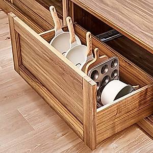 Tomorotec 7+ Pot and Pan Organizer for Cabinet Lid Holder Expandable, Cabinet Pot Lid Storage Rack Organizer for Frying Pan Kitchen(Bronze)