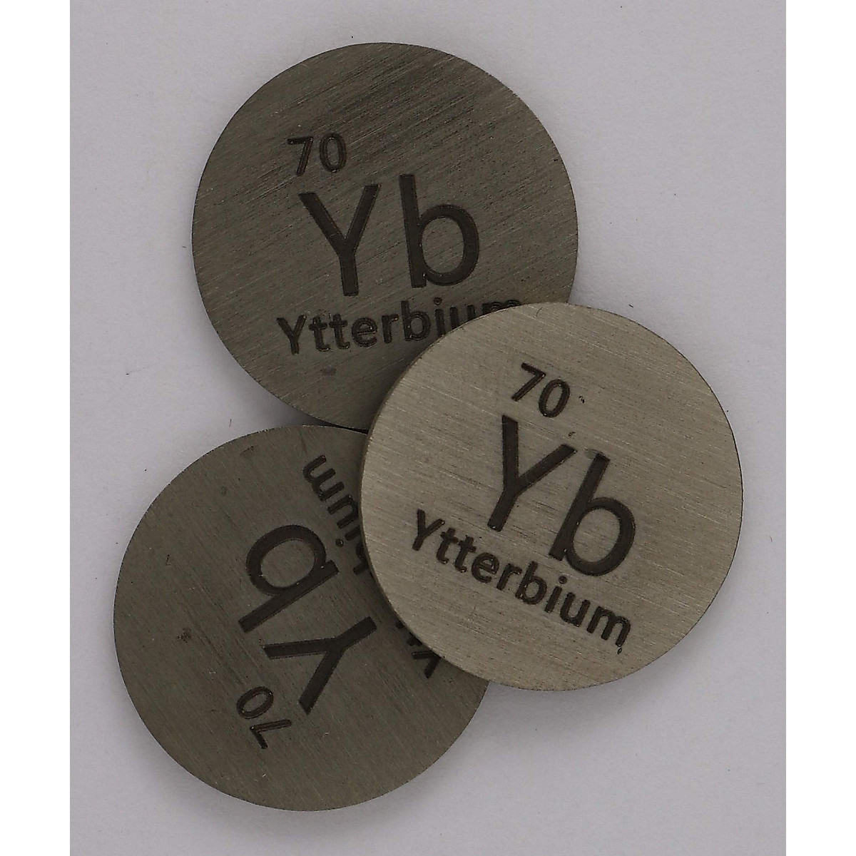 Ytterbium (Yb) 24.26mm Metal Disc 99.9% Pure for Collection or Experiments
