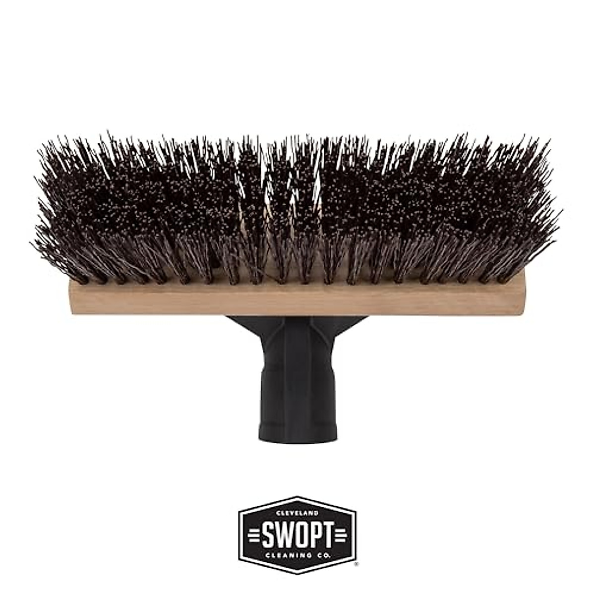 SWOPT 10” Premium Rough Surface Scrub Brush Head — Deck Brush for Rough and Textured Surfaces, Cleaning Head Interchangeable with All SWOPT Cleaning Products for More Efficient Cleaning and Storage