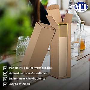MT Products Tuck Top Small Kraft Paperboard Gift Box Perfect Packaging for Any Occasions Easily Assembles 2 in x 2 in x 7 in (30 Pieces) - Made in the USA