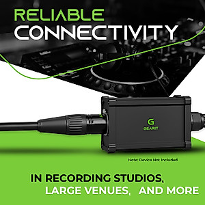 GearIT CAT6 Ethernet Cable, EtherCON-Compatible (6 Feet) RJ45 Connectors for Pro Audio, Aluminum Shielded, Oxygen Free Copper - 6 ft. - Black