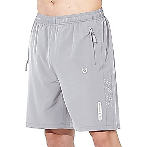 NORTHYARD Men's Athletic Hiking Shorts Quick Dry Workout Shorts 7"/ 9"/ 5" Lightweight Sports Gym Running Shorts Basketball Exercise Grey S