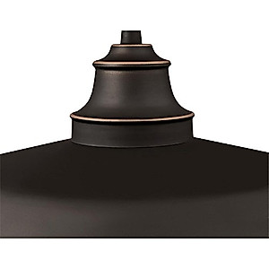 Westinghouse Lighting 6363200 Iron Hill One-Light Pulley, Oil Rubbed Bronze Finish with Highlights and Metal Shade Indoor Pendant, 1, Black