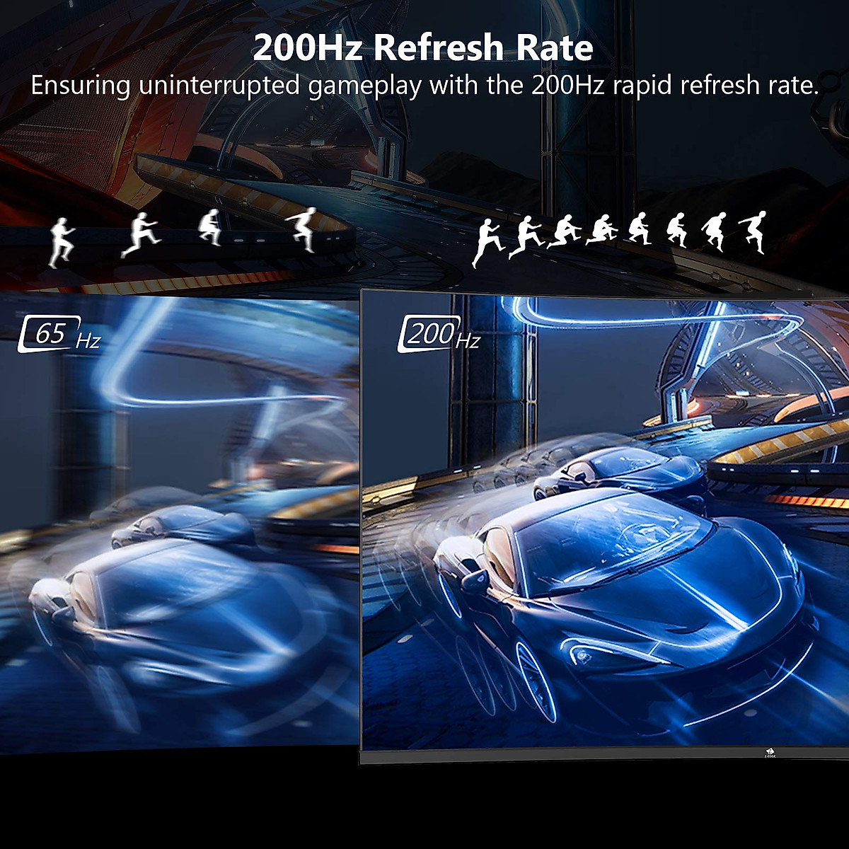 Z-Edge UG32F 32-inch Curved Gaming Monitor 16:9 1920x1080 200Hz Frameless LED Gaming Monitor, AMD Freesync Premium Display Port HDMI Built-in Speakers