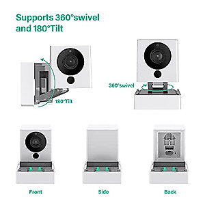 OLAIKE 3Pack Wall Mount Bracket for Wyze CamV3/V2/Spotlight, Strong Adhesive Holder 3M Stick On or Screws Bracket, Support 360° Swivel and 180° Tilt (NOT Include Camera), White