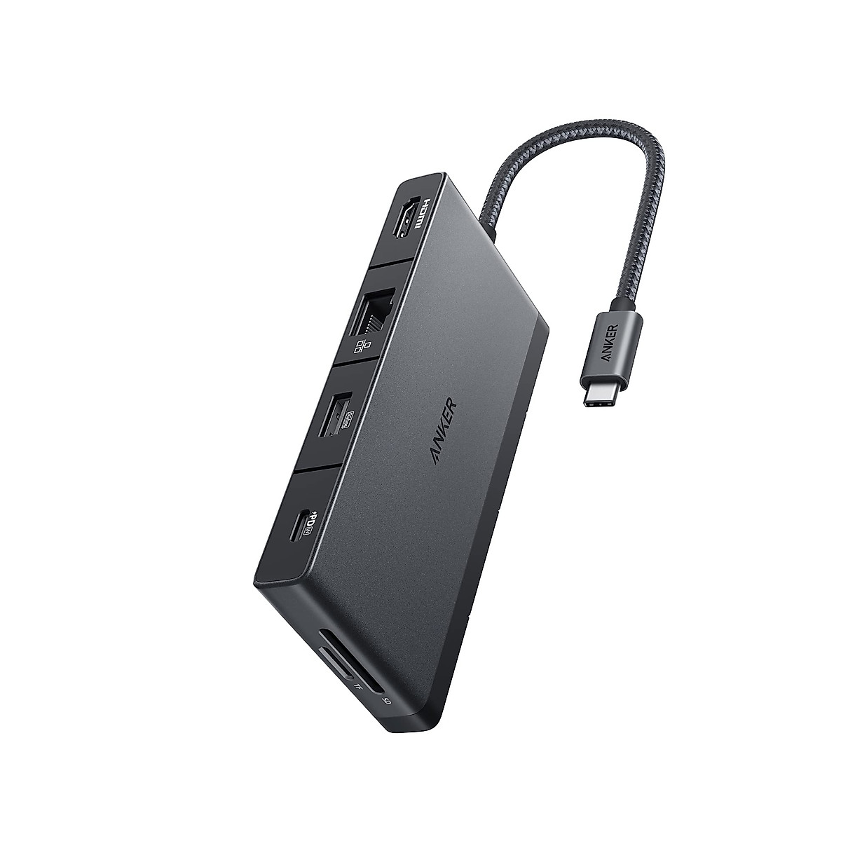 Anker 552 [USB]-[C] [Hub] (9-in-1) with 100W Power Delivery, [4K]@30Hz [HDMI], 4 [USB]-[C] and [USB]-A Data Ports, Ethernet and SD/microSD [C]ard Slot for MacBook, HP, Dell Laptops, and More