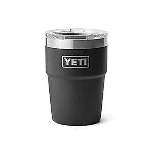 YETI Rambler 16 oz Stackable Tumbler, Vacuum Insulated, Stainless Steel with MagSlider Lid, Black