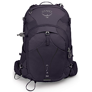 Osprey Mira 32L Women's Hiking Backpack with Hydraulics Reservoir, Celestial Charcoal, One Size
