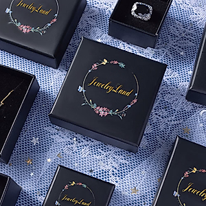 JewelryLand Handmade Oval Shaped Pressed Flower Vintage Photo Locket Resin Long Necklace (Forget Me Not), blue, pink, yellow, purple