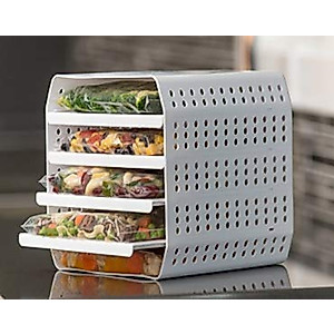 Freezer Cube 5 Tier Zip Lock Freezer Bag Storage System By SkyMall