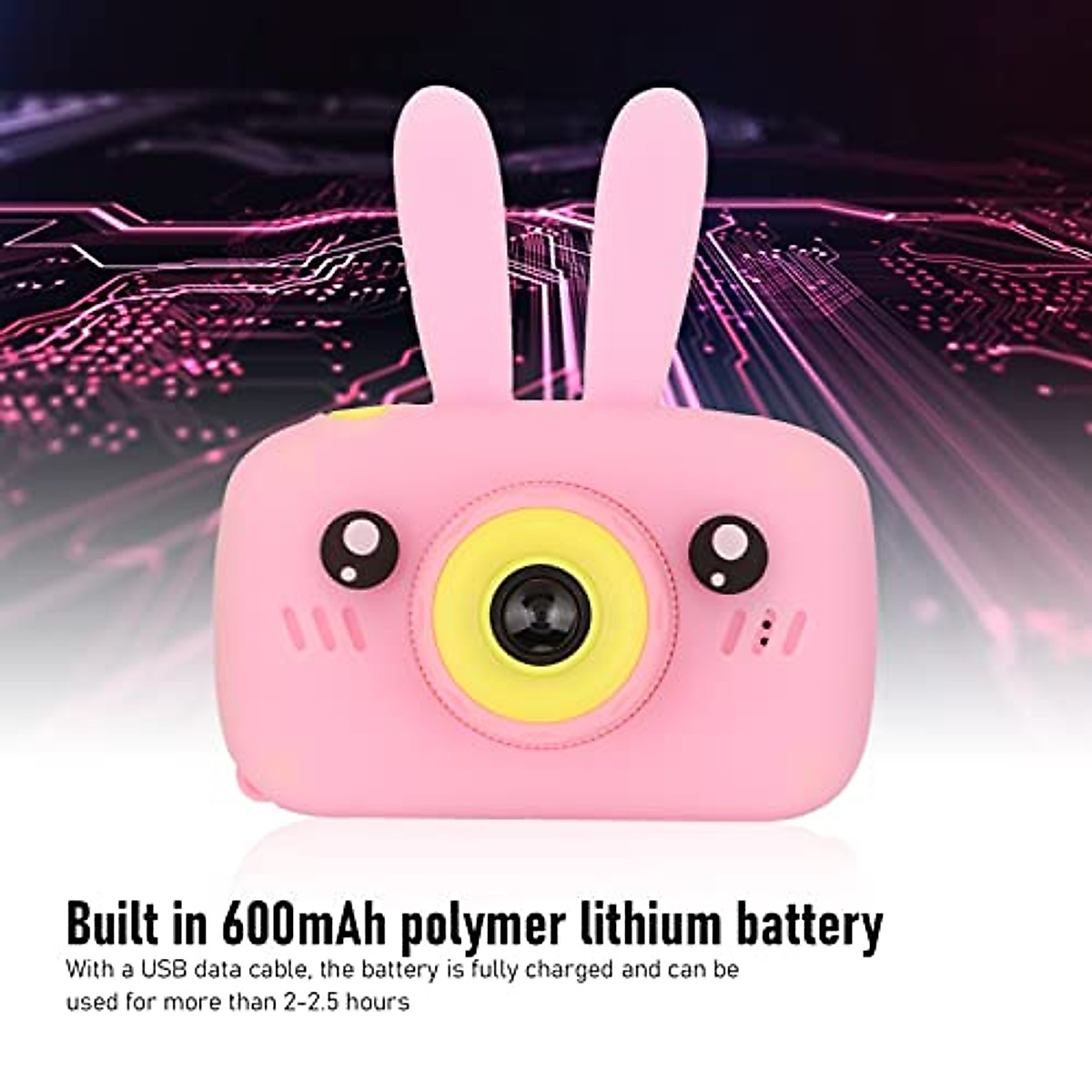 Zyyini Child Camera, 1080P Full HD Camera, Video Digital Camera, Portable Camera, with Lanyard and Charging Cable, for Outdoor, Boys and Girls Birthday Gifts