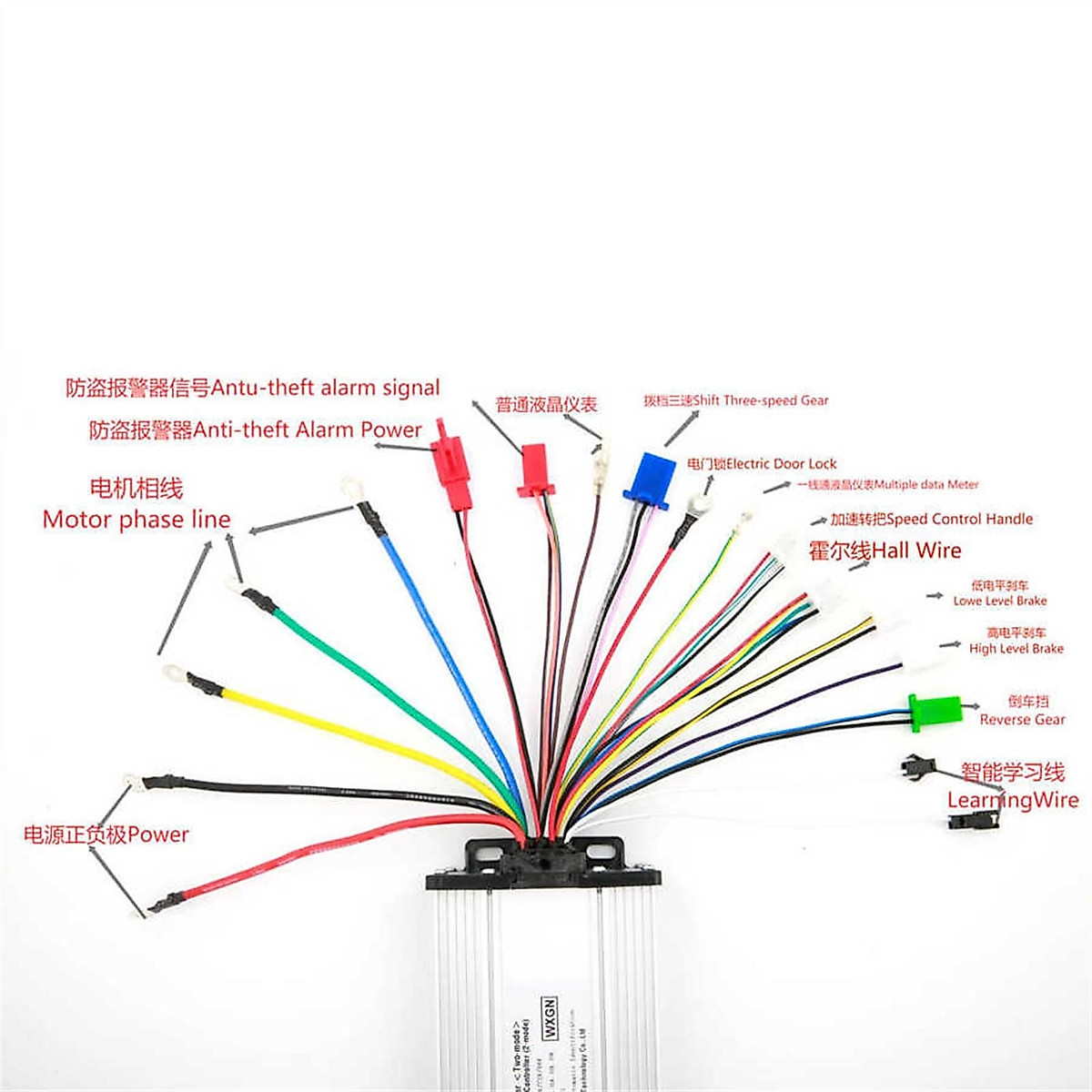 Bike Fender 48V 60V 64V 1000W-1500W E-Bike Brushless Speed Motor Controller Electric Bicycle Electric Scooter 12 Tube Sine Controller Mud Guards