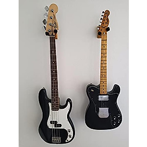 Top Stage JX15NA-Q2 Guitar Wall Mount Hanger 2-Pack, Guitar Hanger Wall Hook Holder Stand for Bass Electric Acoustic Guitar Ukulele, Natural (Pack of 2)