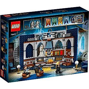 LEGO Harry Potter Ravenclaw House Banner Building Kit 76411-3D Harry Potter Room Wall Decoration, Great Gift Set for Boys Girls Kids, Hogwarts Castle Common Room, Luna Lovegood Minifigure and Wands