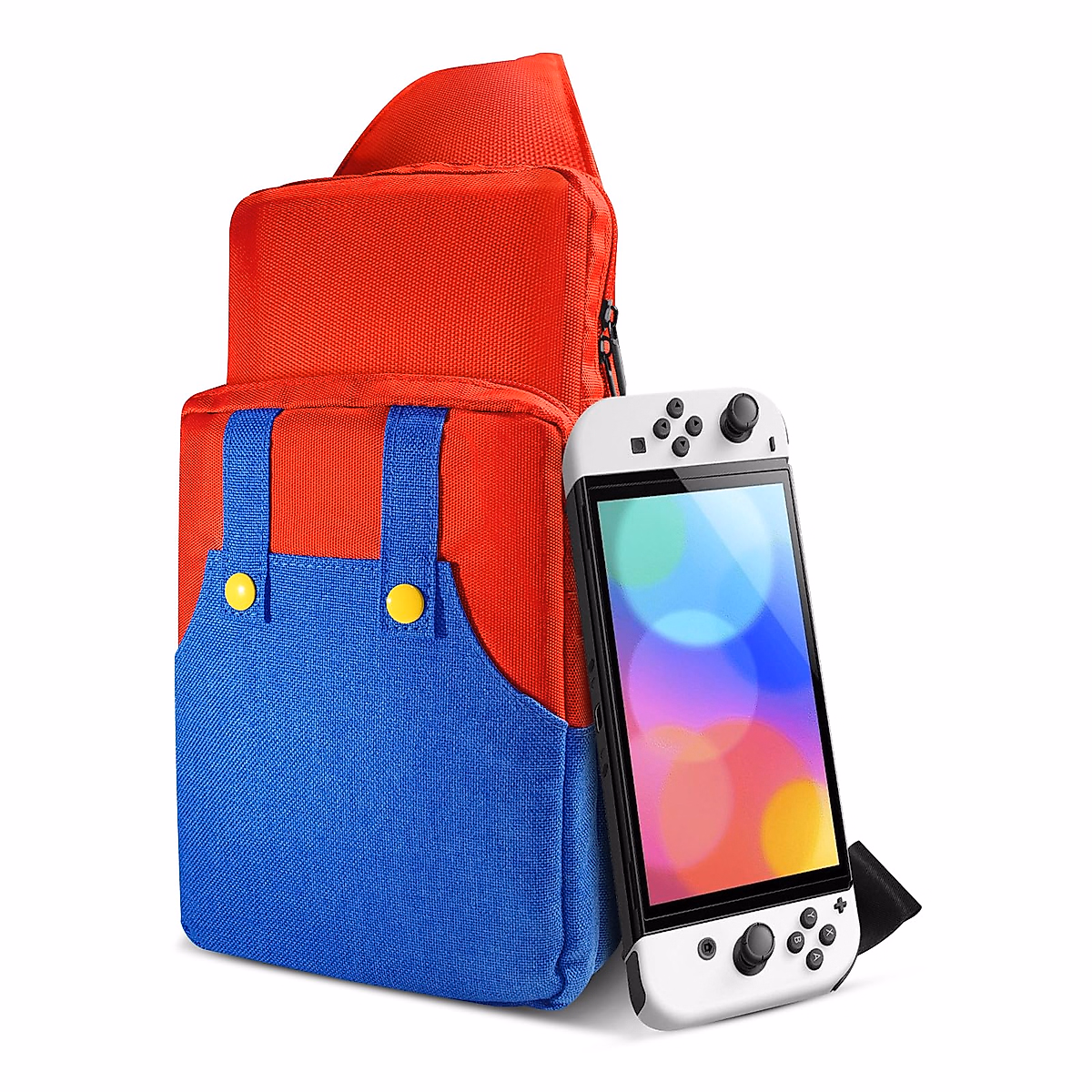 THRCIFLO Portable Crossbody Travel Bag, Cute Shoulder Bag Backpack, Durable Carrying Sling Bag for Game Accessories Storage