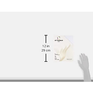 8.5 x 11-inch White AC Cardstock Pack by American Crafts | Includes 60 sheets of heavy weight, textured white cardstock