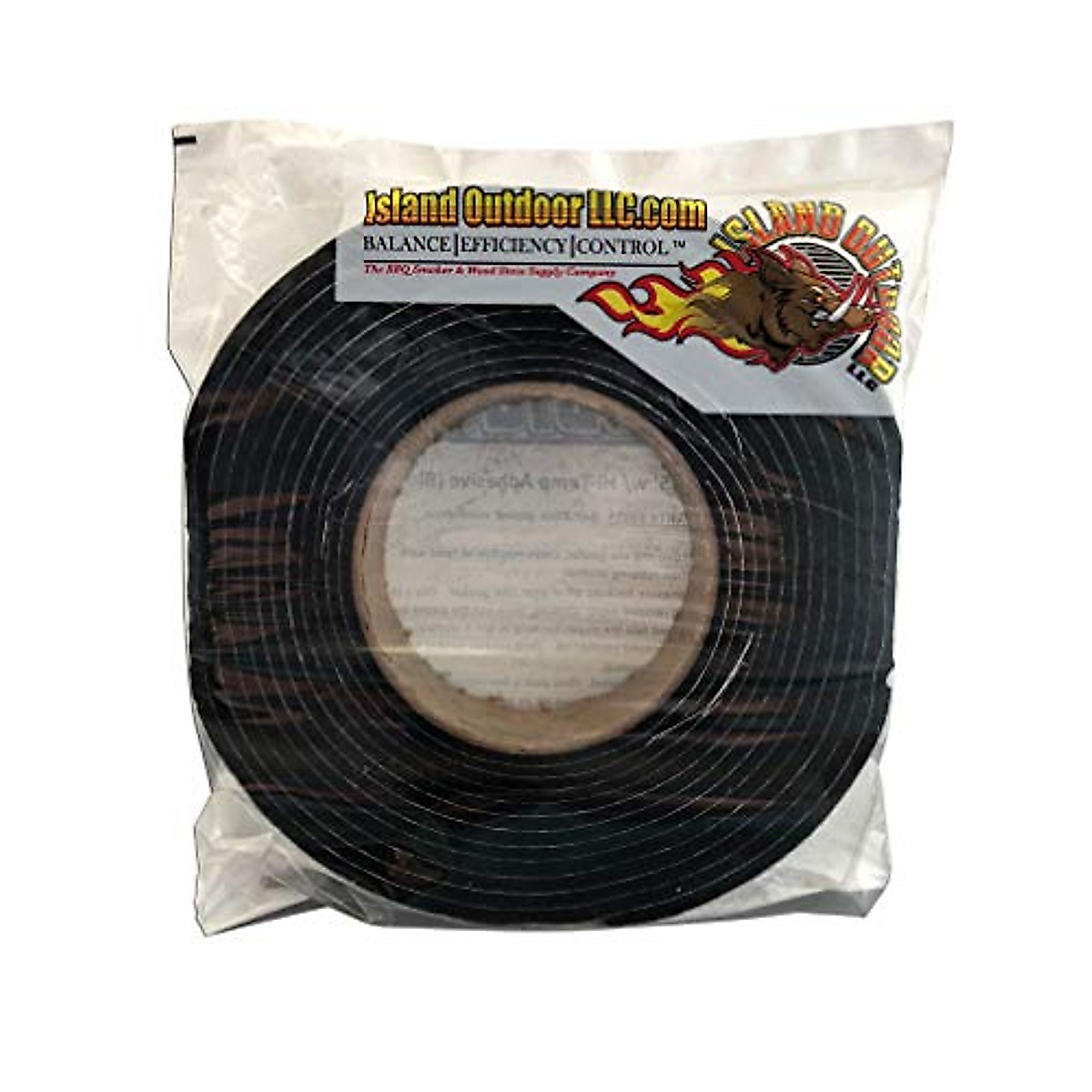3/4" x 1/8" Nomex High Temp Barbecue Grill Gasket Smoker Pit Seal, self Stick Black