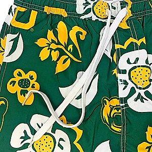 Men's Cal Berkeley Golden Bears Swim Trunks Floral Swim Shorts (Large)