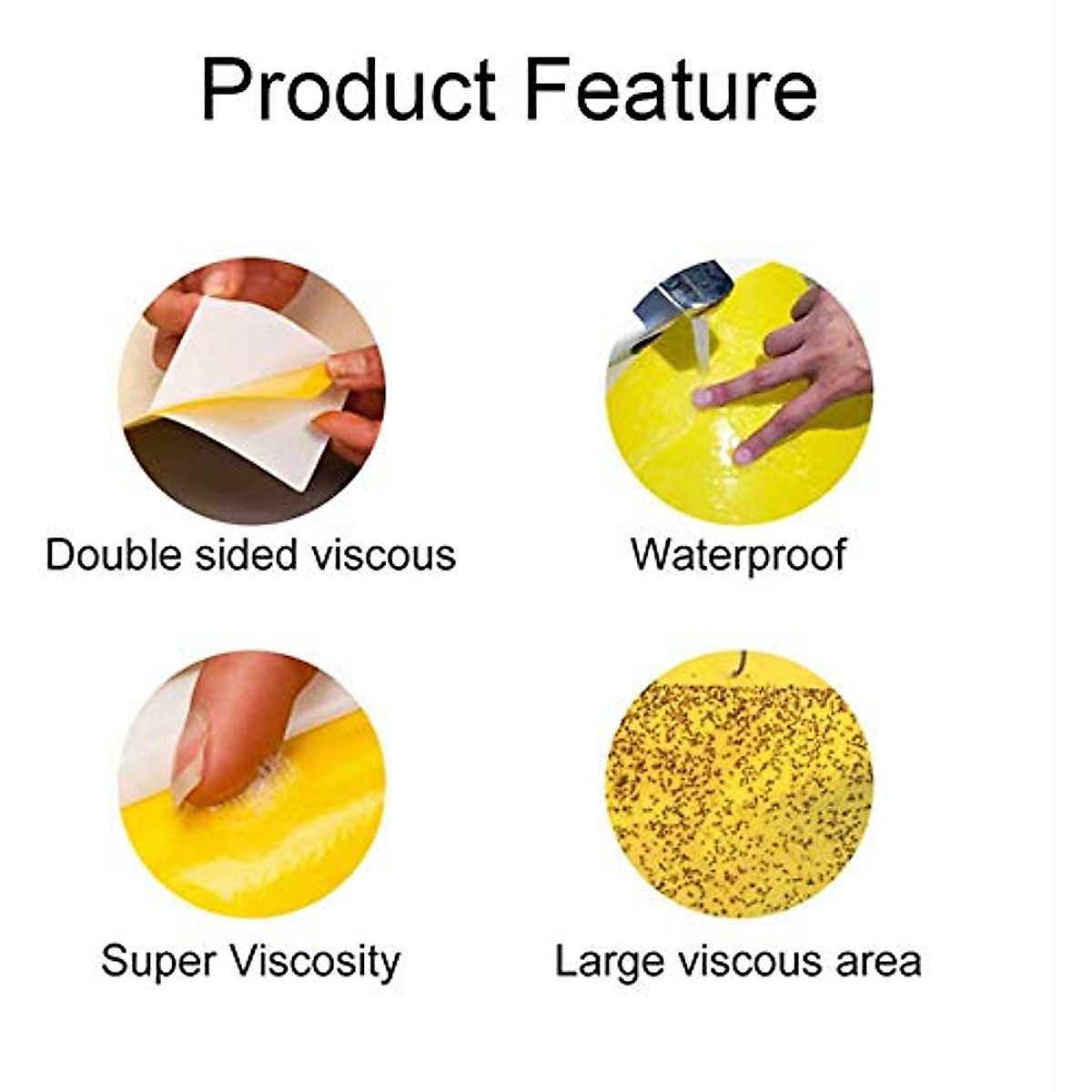 Faicuk 20-Pack Dual-Sided Yellow Sticky Traps for Flying Plant Insect Like Fungus Gnats, Aphids, Whiteflies, Leafminers - (6x8 Inches, Twist Ties Included)