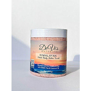 DeVi's Naturals Himalayan Body Exfoliating Scrub, Whipped Foaming Scrub, Reduce Razor Bumps and Strawberry Legs, Fade Dark Spots and Scars, Gentle Underarm Detox Scrub For Body Odor, Self Care Gift
