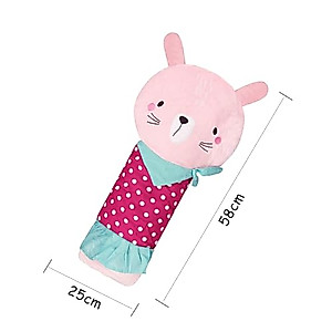 HKSICHENGKEJI Kids Seat Belt Pillow Cartoon Car Travel Pillow Neck Support Car Pillow Seat Belt Shoulder Cover Pillow Headrest Shoulder Pillow Soft Auto Seat Belt Cushion Back Cushion Car Trim