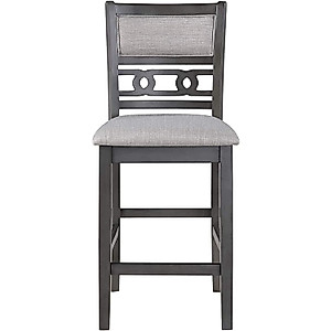 New Classic Furniture Gia 5-Piece Counter Set with 1 Table and 4 Chairs, 42-Inch, Gray