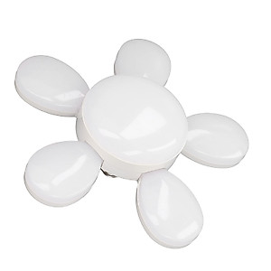 yaogohua LED Garage Ceiling Light, 50W 6500K White Lighting E27 E26 Base 8000LM, Adjustable Deformable Light for Warehouse Balcony Corridor 85‑265V