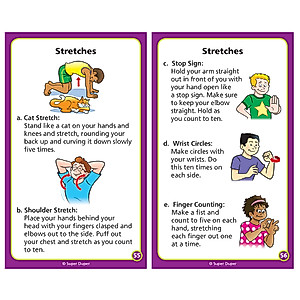Super Duper Publications | Upper Body and Core Strength Fun Deck | Occupational Therapy Flash Cards | Gross Motor Movement Activity | Educational Learning Materials for Children