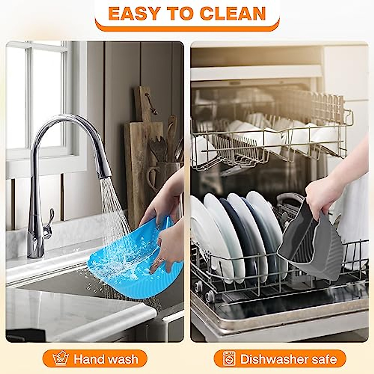 Spardar Slow Cooker Liners, 3 In 1 Reusable Insert Divider Compatible with Crock Pot 6-7 QT Oval Slow Cookers, Silicone Slow Cooker Liner for Crock Pot, Dishwasher Safe, BPA Free, Easy Clean