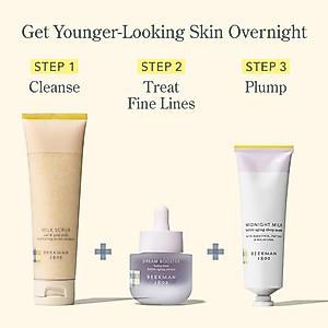 Beekman 1802 Dream Booster Bakuchiol Face Serum - Retinol Alternative for Sensitive Skin - Fine Lines & Pore Minimizer - Vegan - Fragrance Free -0.5 fl oz