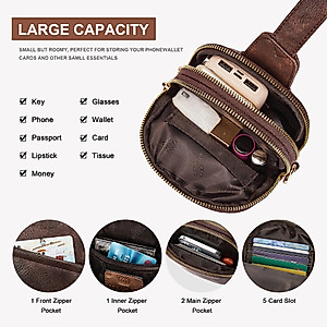 CORALDAISY Crossbody Bags for Women Sling Bag Fanny Packs for Women Crossbody purses Belt Bag for women cross body bag purse Gifts, Coffee