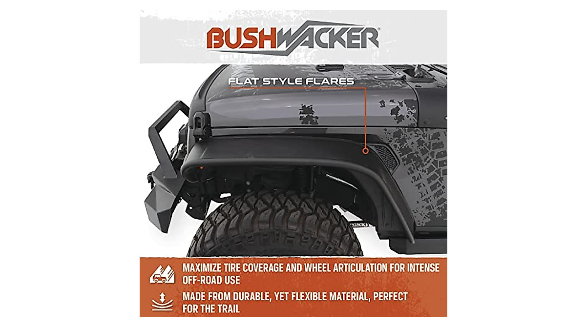 Bushwacker Flat Fender Flares for Jeep Wrangler JK | Off-Road Protection