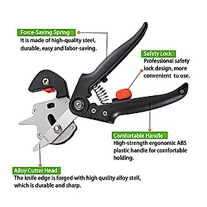 KTKT Grafting Tool Kit, Garden Pruner Tools, Perfect for Fruit Trees Grafting, Including Grafting Tapes, Grafting Knife & Replacement Blades
