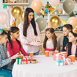 50 PCS Double Stuffed Neutral Balloons Set with Metallic Gold, Light Brown, Nude and Beige Apricot Cream Balloons for Women Teddy Bear Birthday Party Decorations