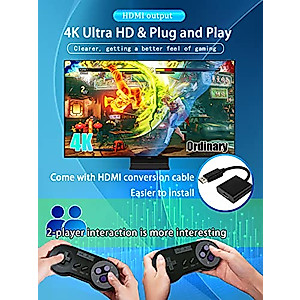 Fadist Retro Game Console, Built in 15000+ Classic Games, 4K HD Output, Emulator Game Console with 2 Ergonomics Controllers, Plug and Play Game Box, Ideal Gift for Kids, Adult, Friend, Lover