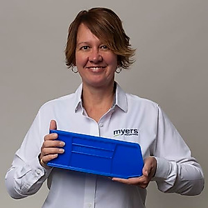 Akro-Mils 30224 AkroBins Plastic Storage Bins, Space-Saving Stackable Bins, Garage Organization Bins, Pantry Organization, Craft Storage, 11-Inch x 4-Inch x 4-Inch, Blue, 12-Pack