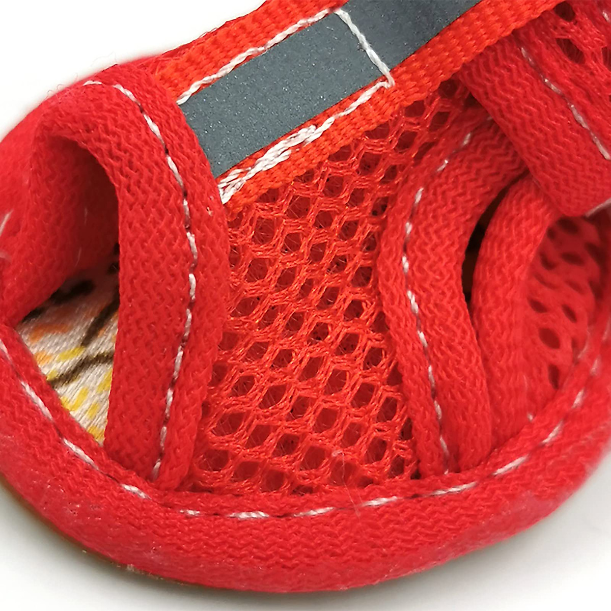 Summer Sandals for Dogs, Breathable Mesh Dog Sandals, Puppy Shoes for Hot Pavement, Pet Shoes for Small Dogs Red Label 3