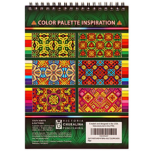 Celtic Knots and Patterns. Adult Travel Size Coloring Book on Thick Artist Paper with a Spiral Binding on The top