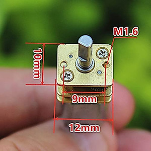 Acxico 3Pcs Mini Micro N20 Gear Motor DC 3V-6V Slow Speed Full Metal Gearbox DIY Robot Car